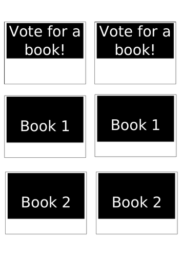 Vote for a book label | Teaching Resources
