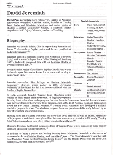 David Jeremiah Turning Point Radio and Television Ministries | Teaching ...