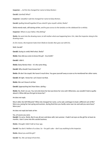 An Inspector Calls SoW | Teaching Resources
