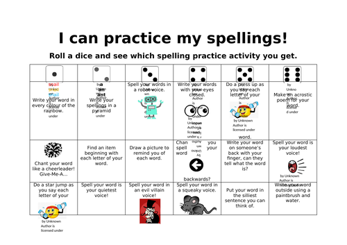 Spellings practice grid | Teaching Resources