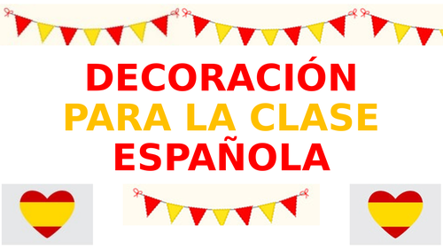 DECORATION FOR SPANISH CLASSROOM | Teaching Resources