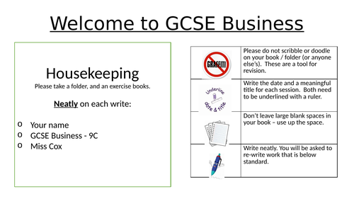 Introduction to Edexcel GCSE Business - Lesson 1-2 | Teaching Resources