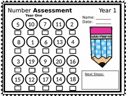 Year 1 Maths Number Assessment | Teaching Resources