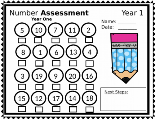 Year 1 Maths Number Assessment | Teaching Resources