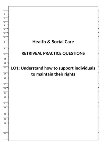 Health & Social OCR Cambridge Nationals COMPLETE R021 UNIT Lesson Resources | Teaching Resources