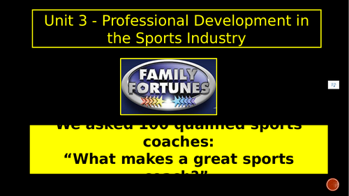 BTEC Level 3 Sport: Unit 3 - Professional Development | Teaching Resources