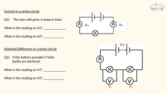 Current, Potential Difference and Resistance in a series circuit ...