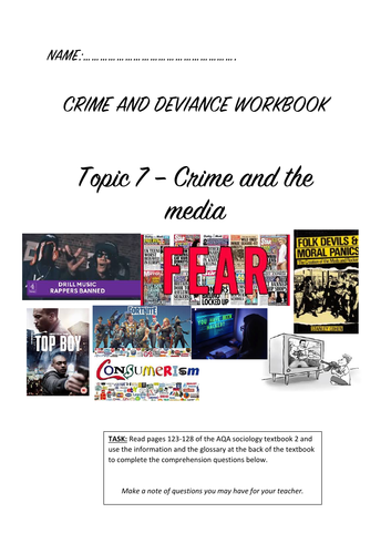 AQA Sociology Crime and Deviance Workbooks: Topics 1-7 | Teaching Resources