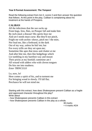 The Tempest Full SOW (KS3 Shakespeare) | Teaching Resources