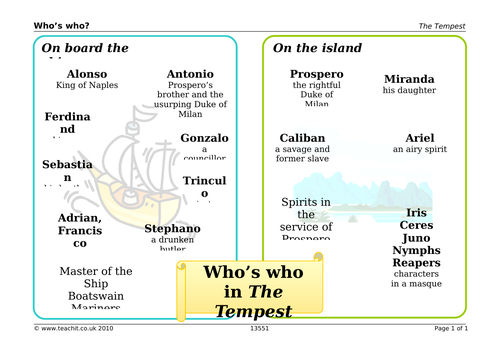 The Tempest Full SOW (KS3 Shakespeare) | Teaching Resources