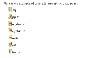 Harvest Festival Poem | Teaching Resources