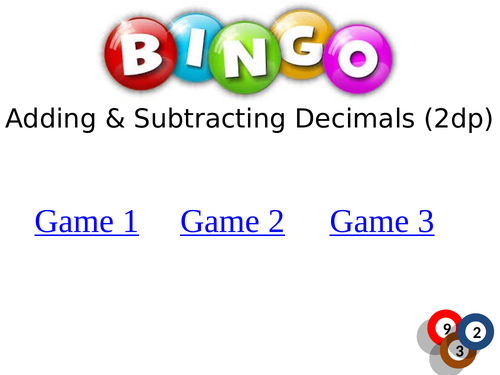 BINGO: Adding & Subtracting Decimals (2DP) | Teaching Resources