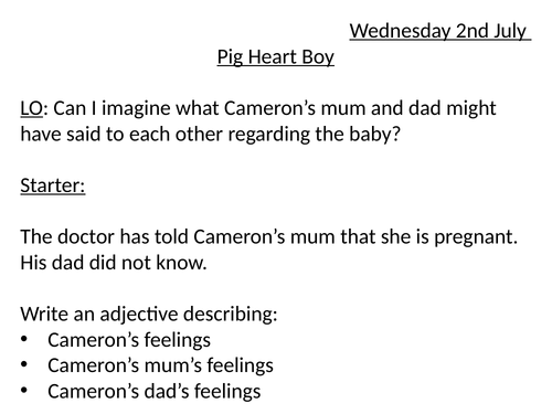 Pig Heart Boy | Teaching Resources