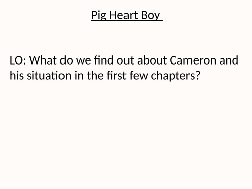Pig Heart Boy | Teaching Resources