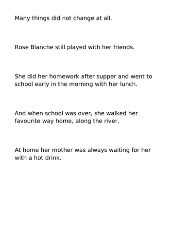 2 weeks Rose Blanche planning 5/6 UPDATED | Teaching Resources