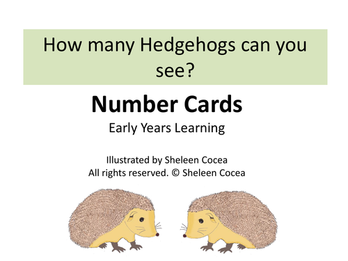 How Many Hedgehogs Can You See? - Number Cards | Teaching Resources