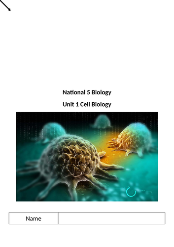 National 5 Biology Unit 1 pupil booklet | Teaching Resources