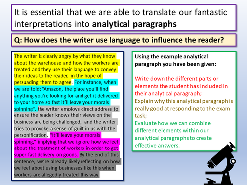 English Language Paper 2 Section A | Teaching Resources