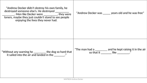 'When Will There be Good News?' interactive flashcards | Teaching Resources