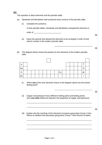 homework revision plan with resources for year 11 chemistry | Teaching ...