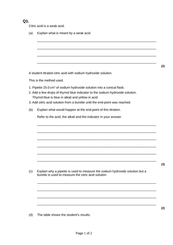 homework revision plan with resources for year 11 chemistry | Teaching ...