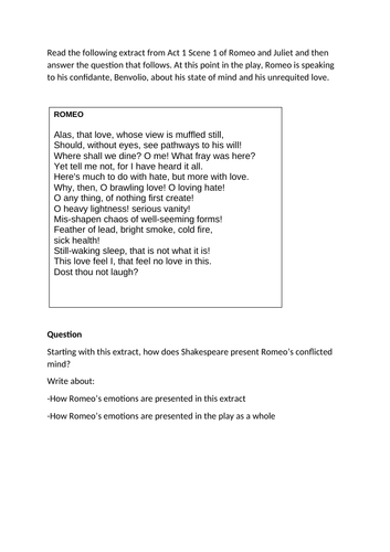 Romeo and Juliet: Full KS3 SOW | Teaching Resources