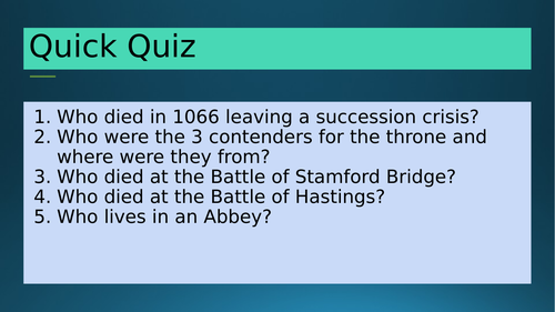 The Norman Invasion - Scheme of Work | Teaching Resources