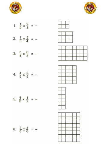 Multiplying fractions worksheet | Teaching Resources