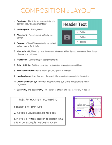 Elements & Principles GRAPHIC Design | COMPOSITION | Teaching Resources