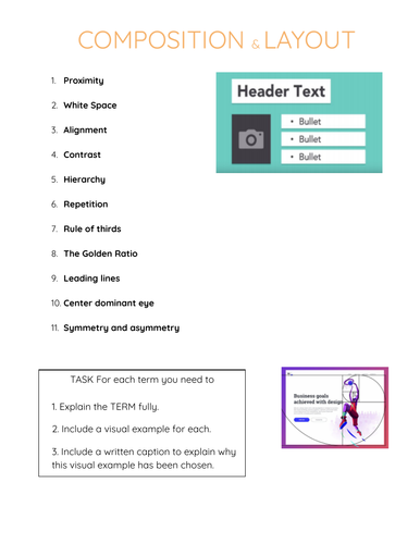 Elements & Principles GRAPHIC Design | COMPOSITION | Teaching Resources