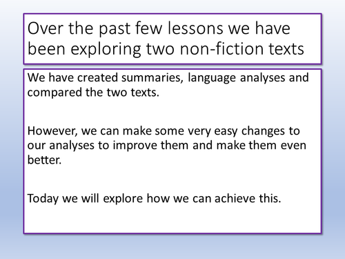 English Language Analysis | Teaching Resources