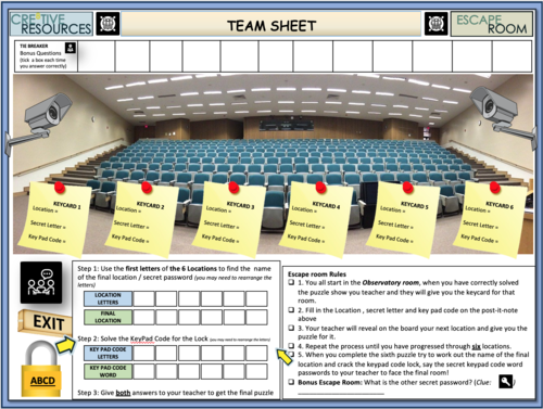 Maths Escape Room - Sequences and Series | Teaching Resources