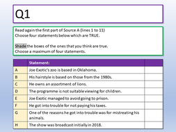 English Language Paper 2 Q1 Q2 | Teaching Resources