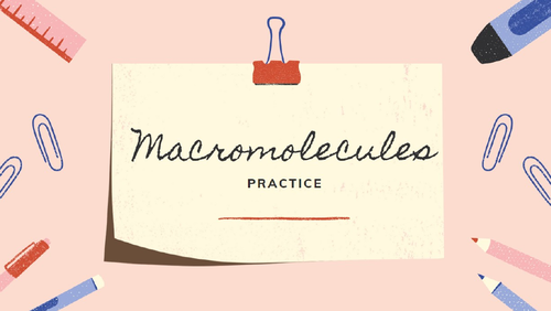 Remote Learning Biochemistry Unit: Digital Macromolecules Practice ...