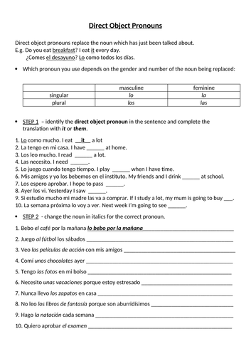 GCSE Spanish - Module 2 - En mi Insti | Teaching Resources