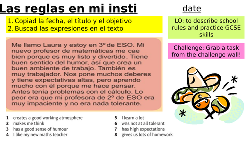 GCSE Spanish - Module 2 - En mi Insti | Teaching Resources