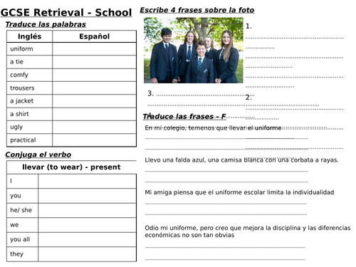 GCSE Spanish - Module 2 - En mi Insti | Teaching Resources