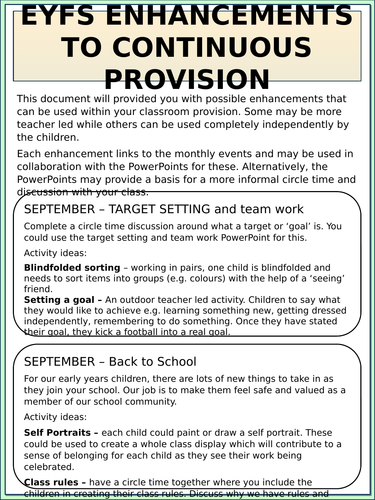 Target Setting - September | Teaching Resources