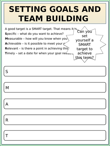 Target Setting - September | Teaching Resources