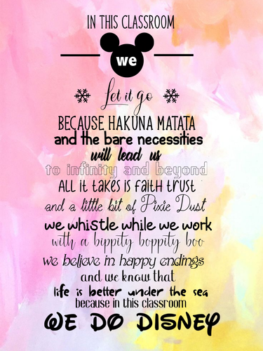 Disney Classroom Posters | Teaching Resources