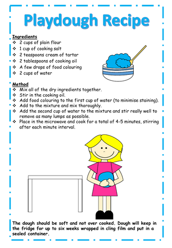 Play dough recipe, face mats and techniques | Teaching Resources