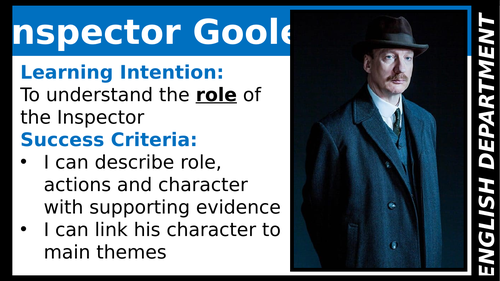 An Inspector Calls - Focus on Inspector Goole | Teaching Resources