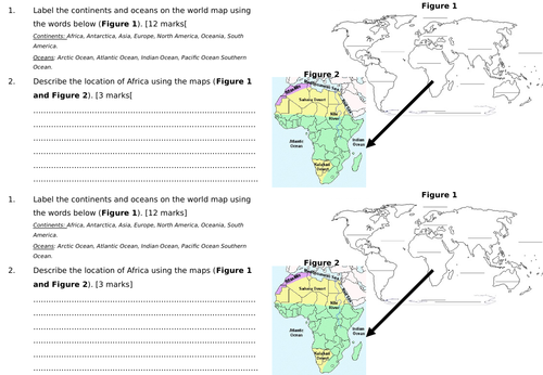 Africa: KS3 (L1 - Where is Africa?) | Teaching Resources