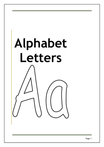 A4 Alphabet Letters in Colour and Black and White | Teaching Resources