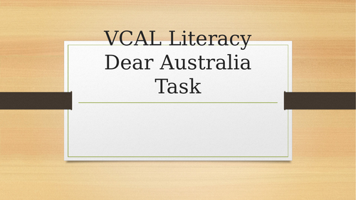 VCAL Literacy Writing for Practical Purposes Task | Teaching Resources