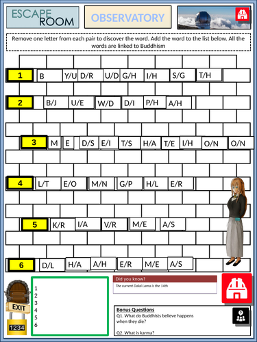 World Religions Escape Room | Teaching Resources