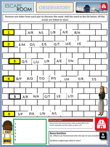 Islam Escape room | Teaching Resources