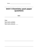 BTEC Applied Science Unit 5 Past exam question packs | Teaching Resources