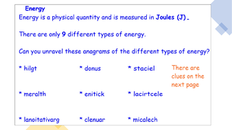 Stored Energy | Teaching Resources