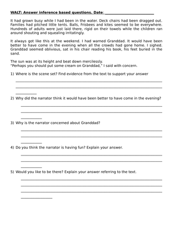 Inference teaching for upper KS1 or KS2 | Teaching Resources